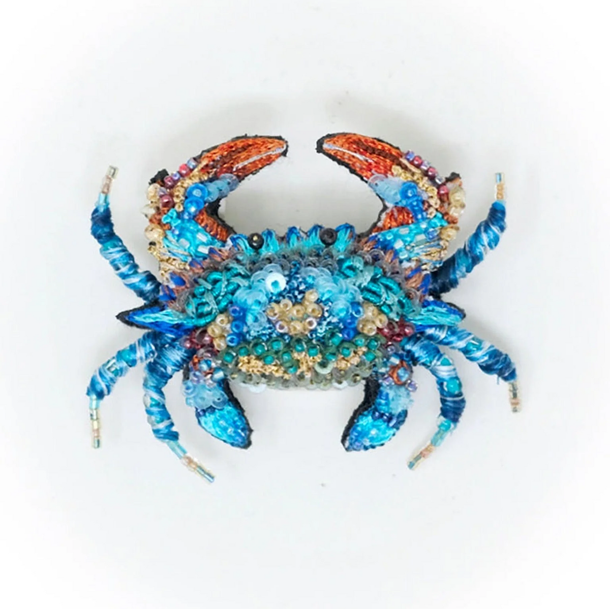 Ornate Blue Crab brooch – Garston Hunny Shop